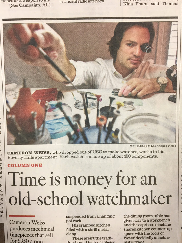 A Message from our Founder & Master Watchmaker Cameron Weiss | Weiss ...