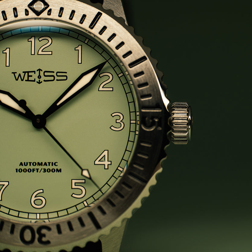 Limited Edition 42mm Standard Issue Dive Watch - Agave | Weiss Watch ...